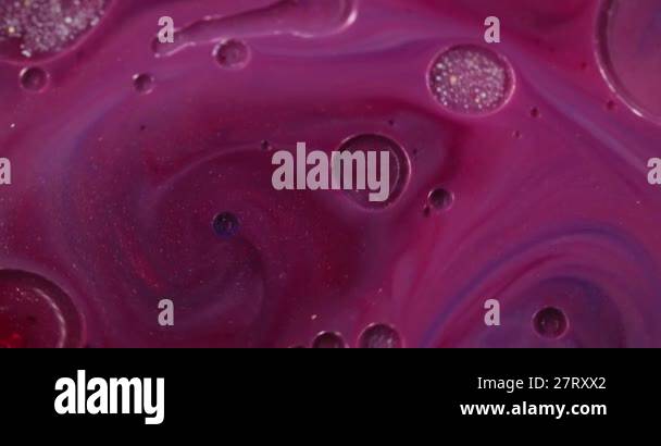 Marble emulsion. Pouring paint flow. Opaque liquid drop color layer ...
