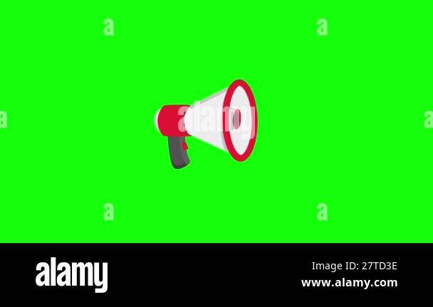 animated green screen loudspeaker, important, promo, discount, red ...