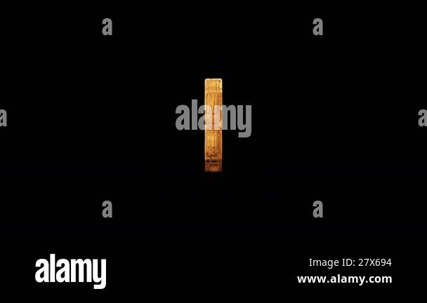 3D countdown gold grunge number from 10 to 1 with light effect. 4K ...