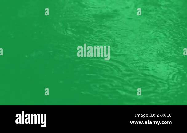 raindrops drizzling animated raindrops green screen 4k looping Stock ...