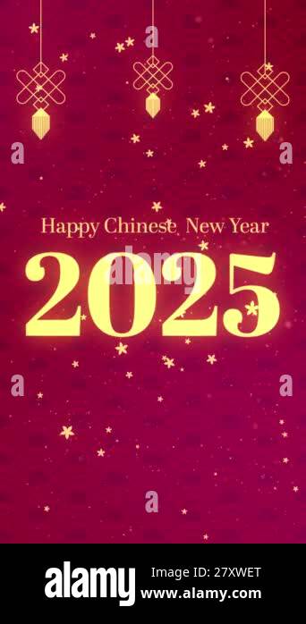 Chinese New Year 2025. Year of the Snake Celebration featuring a gold ...
