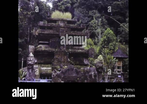 Denpasar, bali june 1985: gunung kawi sebatu temple, a beautiful ...