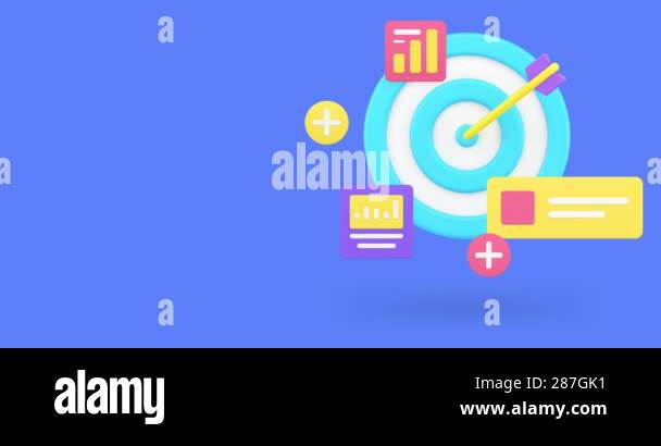 Business target productivity efficient financial management 3d icon ...