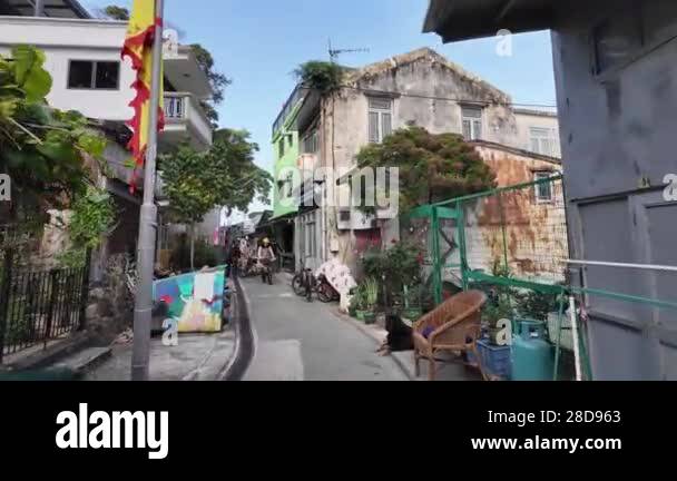 Narrow Street In The Fishing Village Of Tai O, Dec 31, 2024 Stock Video ...