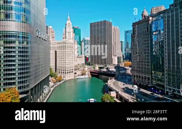 Chicago, USA - October 20, 2024: Skyscraper architecture of USA city ...