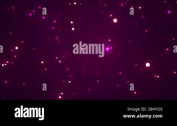 Shimmering particles on purple background, abstract stardust animation ...