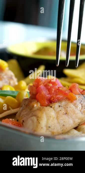 The top view of the snacks that were cooked by the chef at the ...