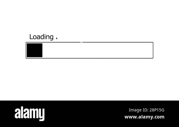 Loading progress bar complete animation in white color, Loading bar downloading progress ...