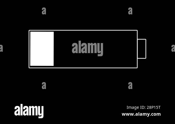 Battery charging animation solid white color, animated battery icon ...