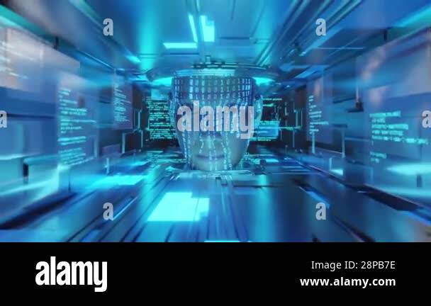 The artificial intelligence control room simulation concept has a ...