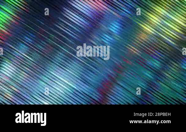 Diagonal, reflective lines create a dynamic, colorful visual pattern ...
