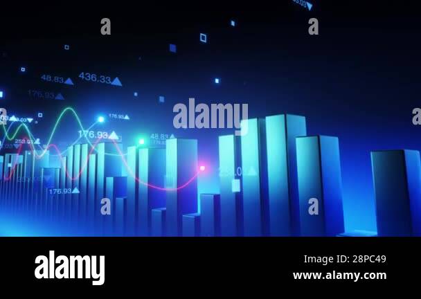 Stock market abstract finance background with motion graph, Charts ...