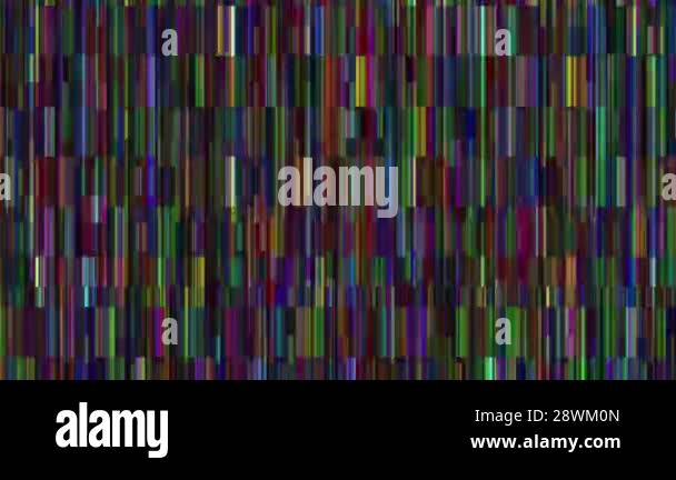 Analog static rgb glitch bars texture overlay, damaged VHS noise effect ...
