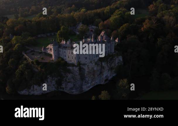Explore the breathtaking beauty of Walzin Castle, a majestic fortress ...