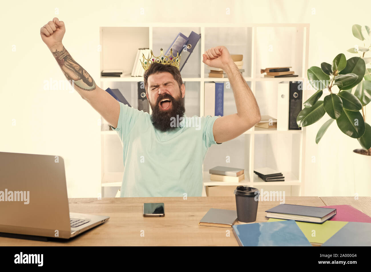 conceited happy winner. confident smiling man. Positive human emotion ...