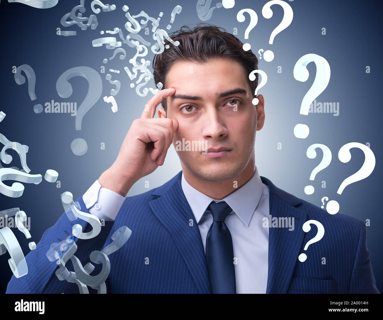 Concept many questions businessman hi-res stock photography and images ...
