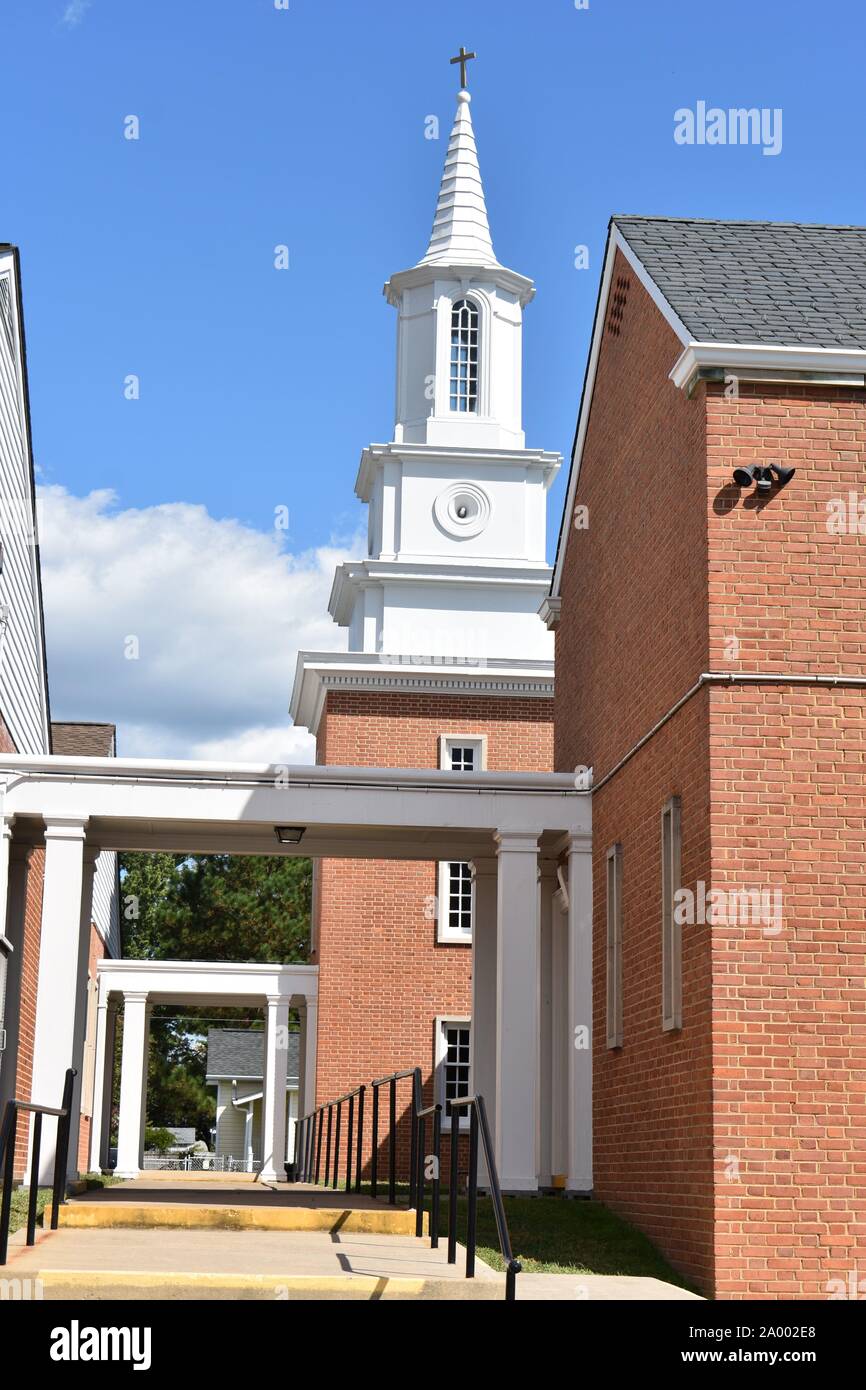 Church Walkway between Sections Stock Photo - Alamy