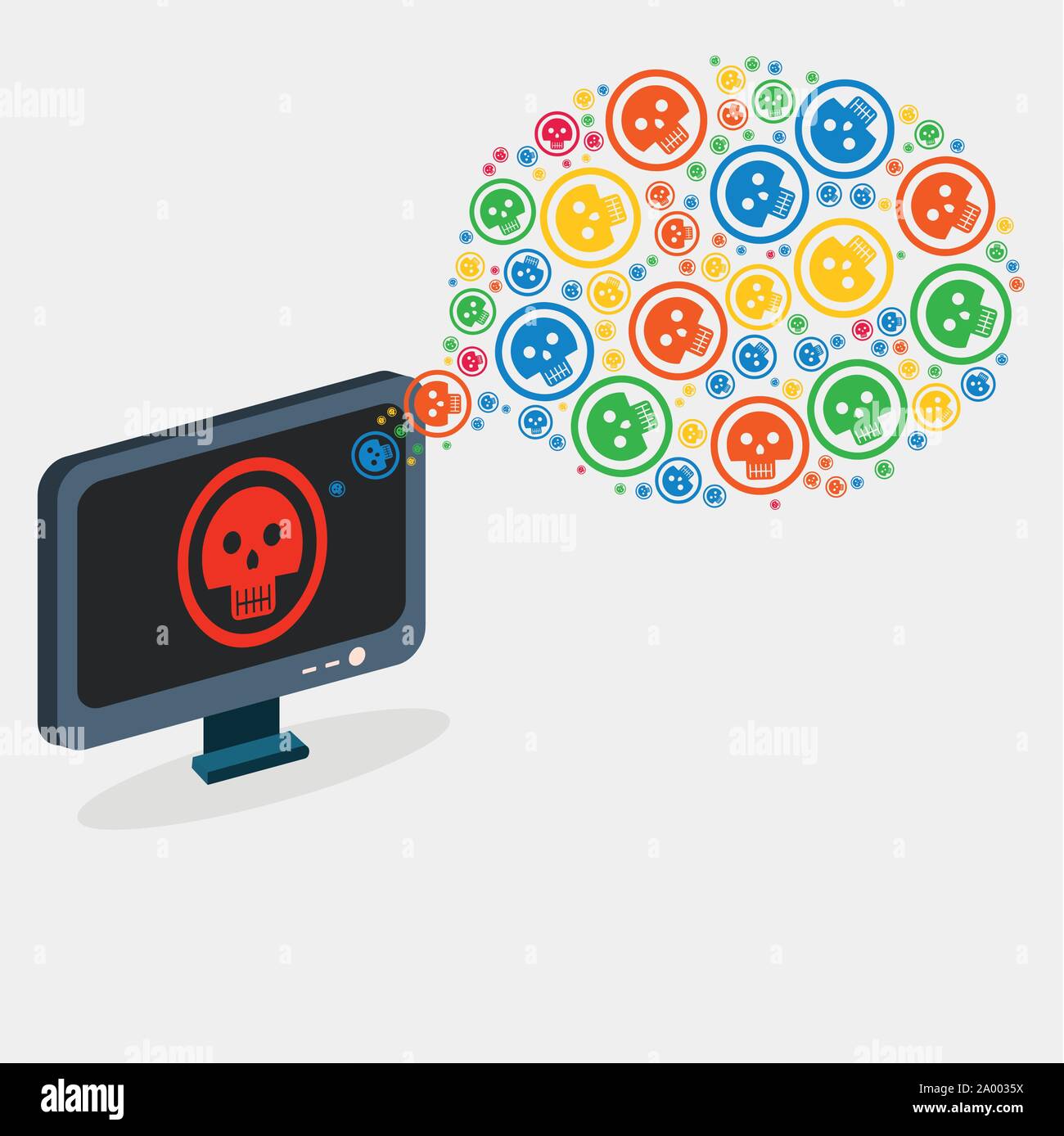 Laptop Infected Malware Icon Cartoon Stock Photos & Laptop Infected ...