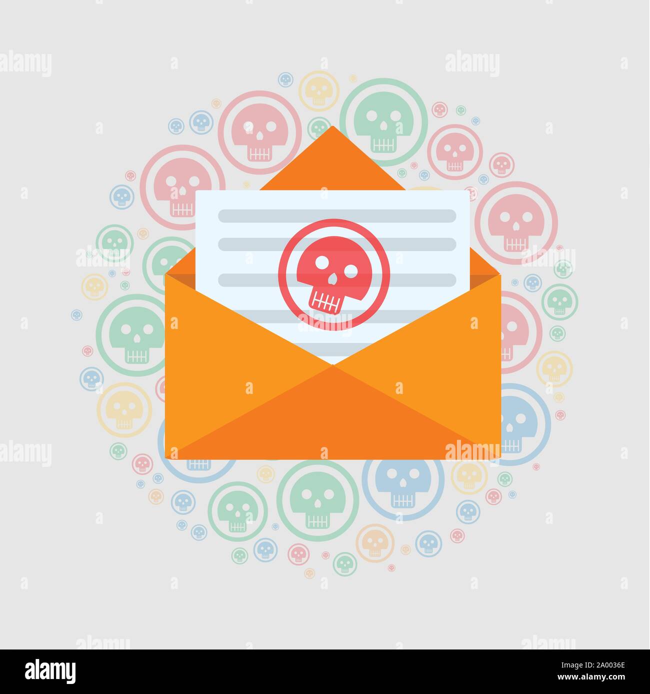email spam virus infection concept vector illustration Stock Vector ...