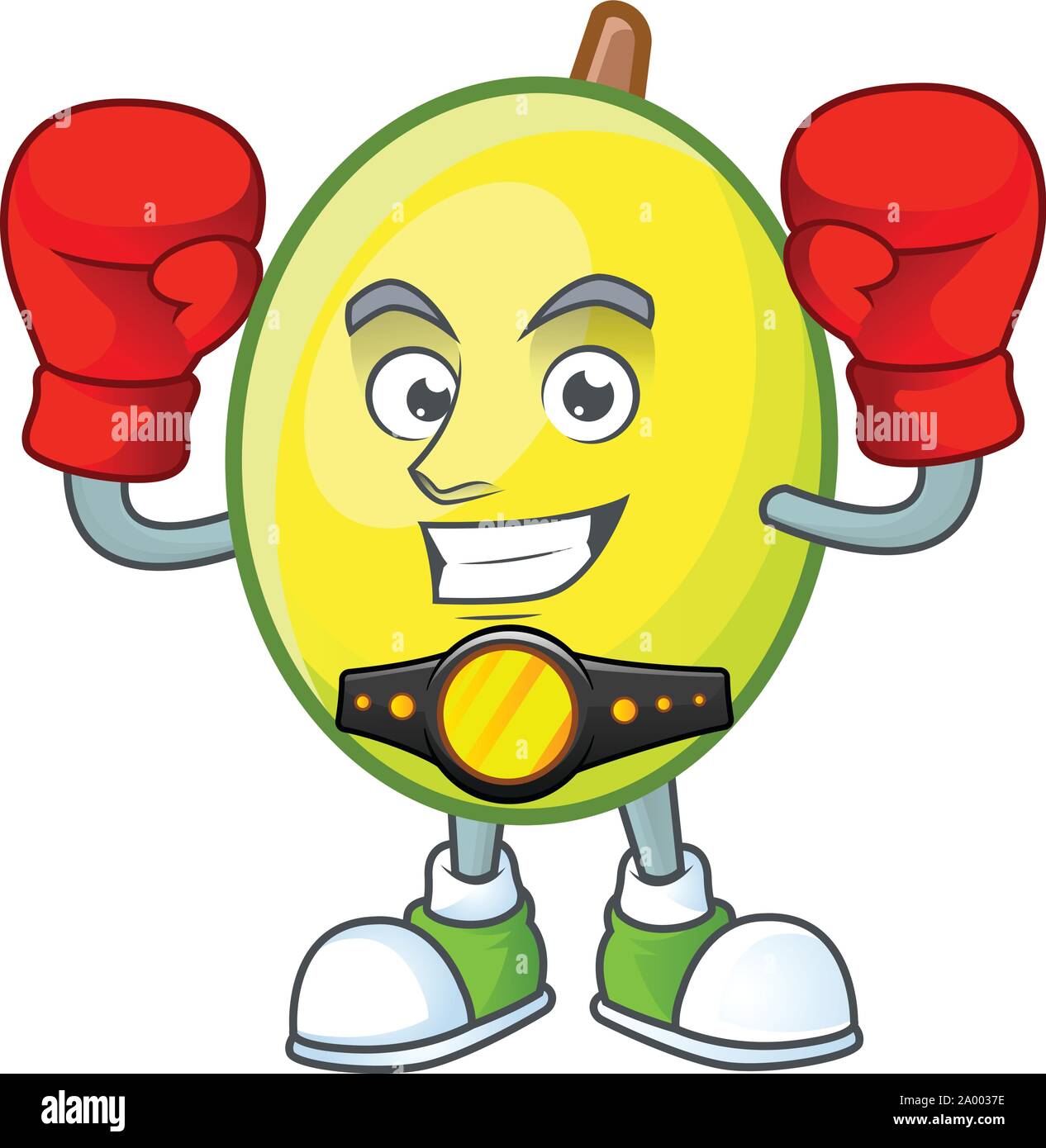 Boxing gomortega fruit cartoon character mascot shape vector ...
