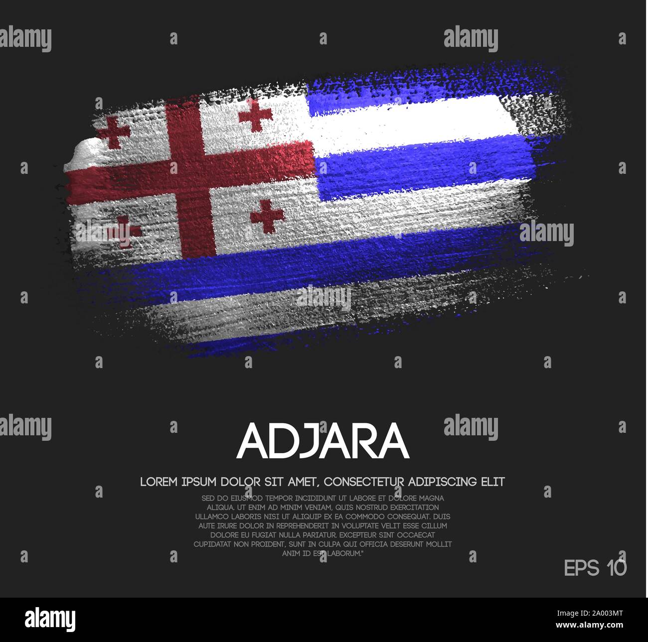 Adjara Flag Made of Glitter Sparkle Brush Paint Vector Stock Vector ...