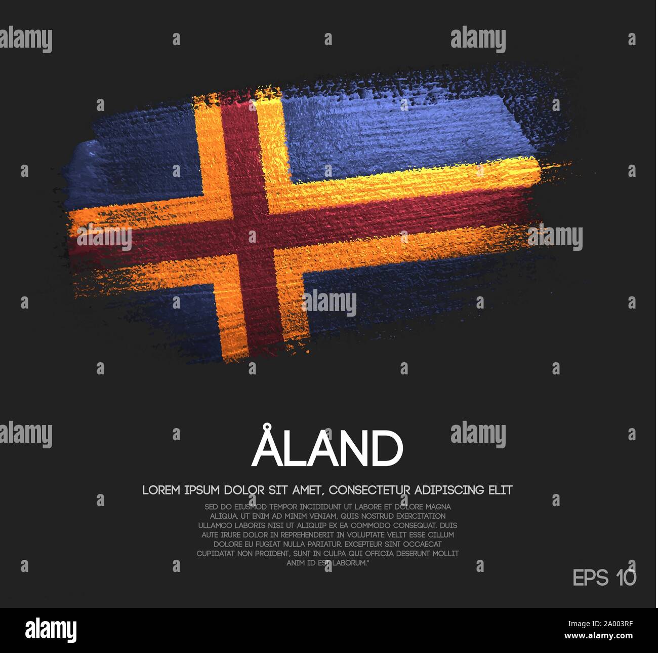 Aland flag background Stock Vector Images - Alamy