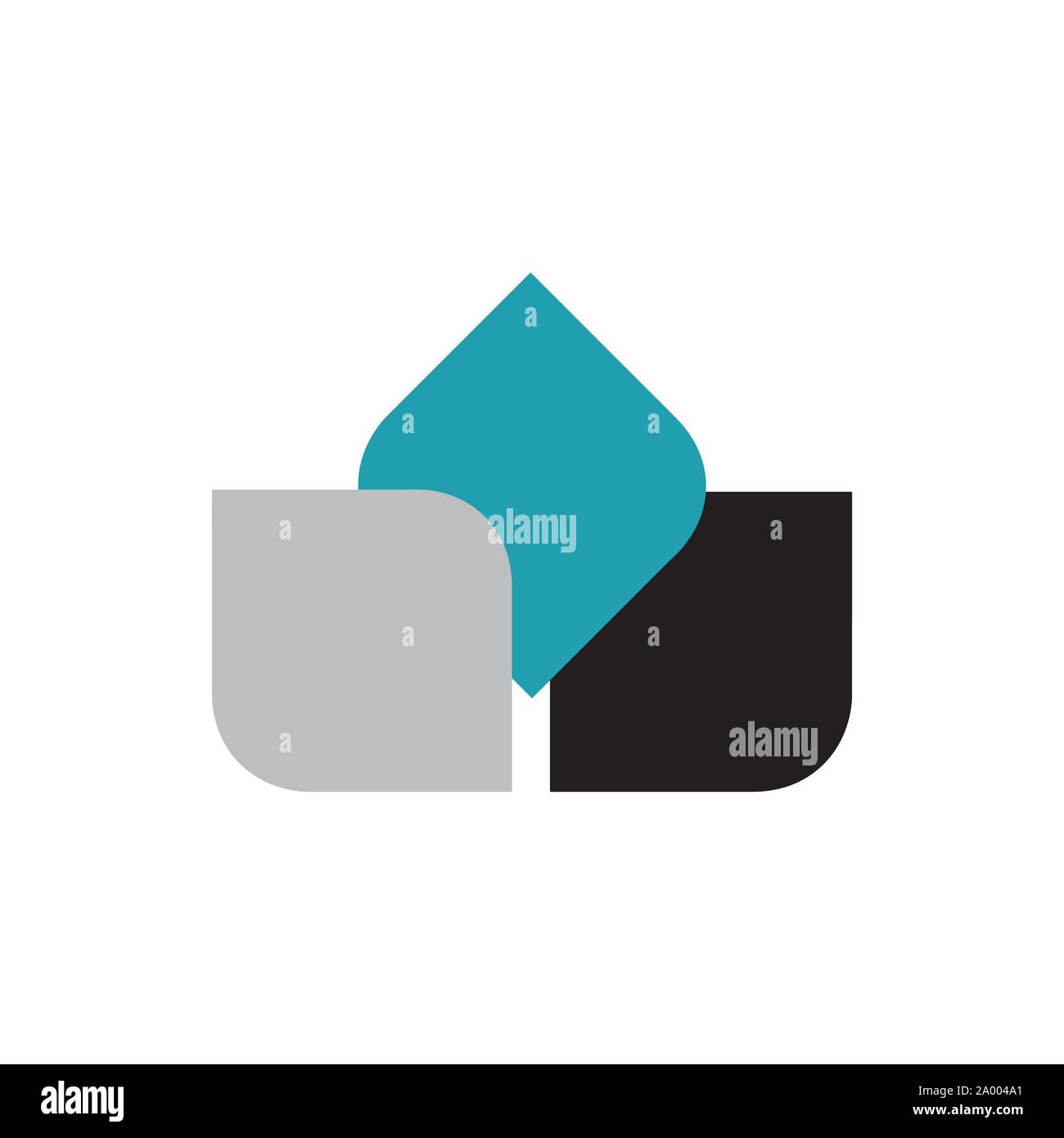 Modern leaf logo hi-res stock photography and images - Alamy