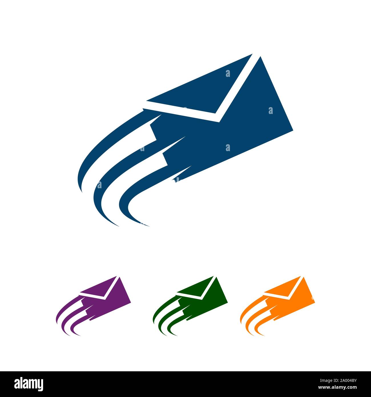 Vector black email icon set hi-res stock photography and images - Alamy