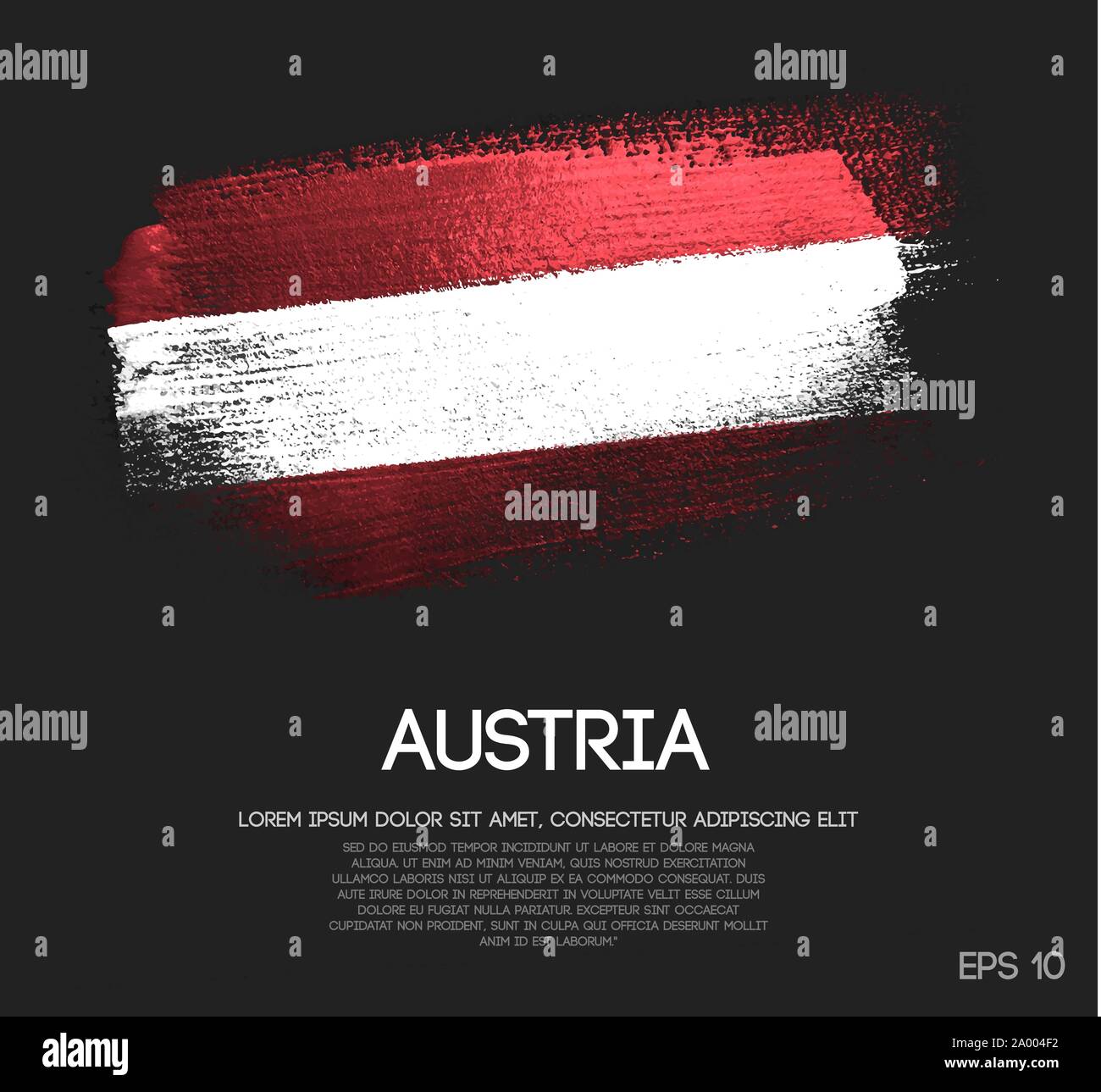 Austria Flag Made of Glitter Sparkle Brush Paint Vector Stock Vector ...