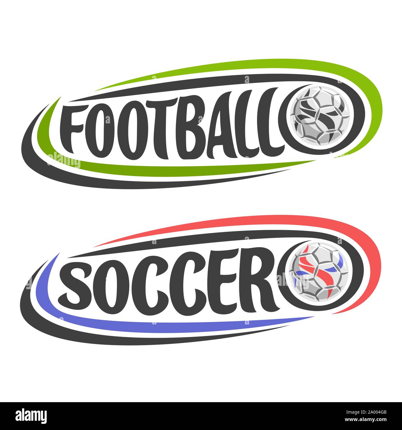 Vector illustration for Football and Soccer game, simple logo for ...