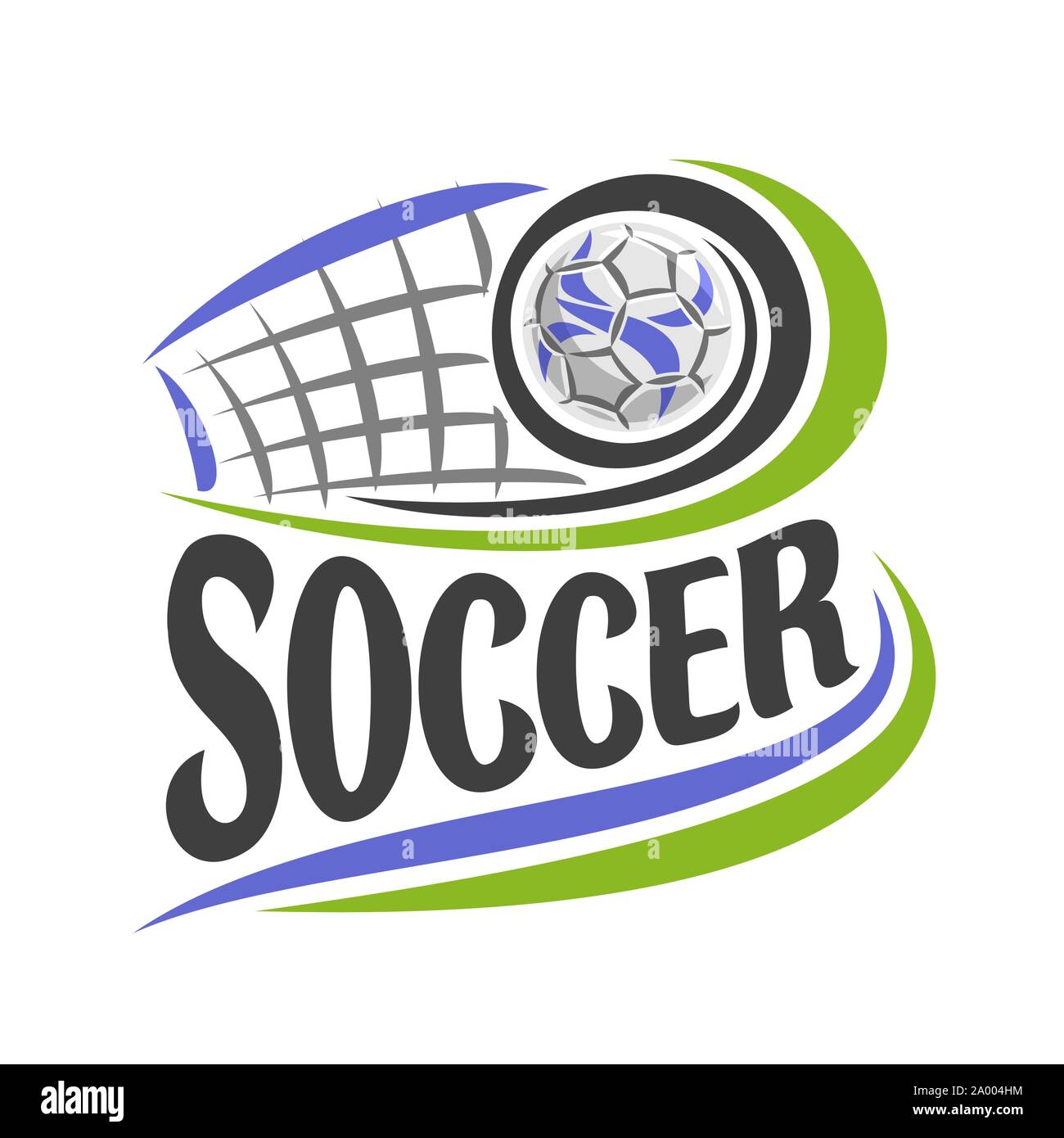 Vector illustration on theme Soccer game, simple poster for football ...