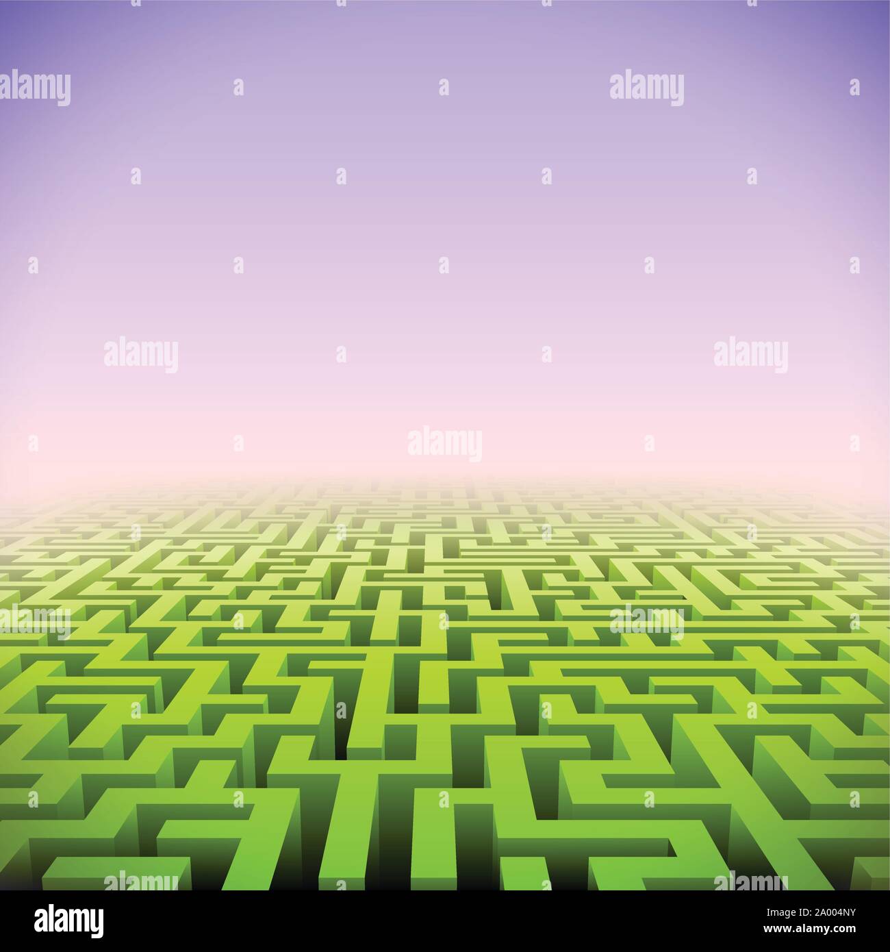 Abstract green perspective labyrinth Stock Vector Image & Art - Alamy