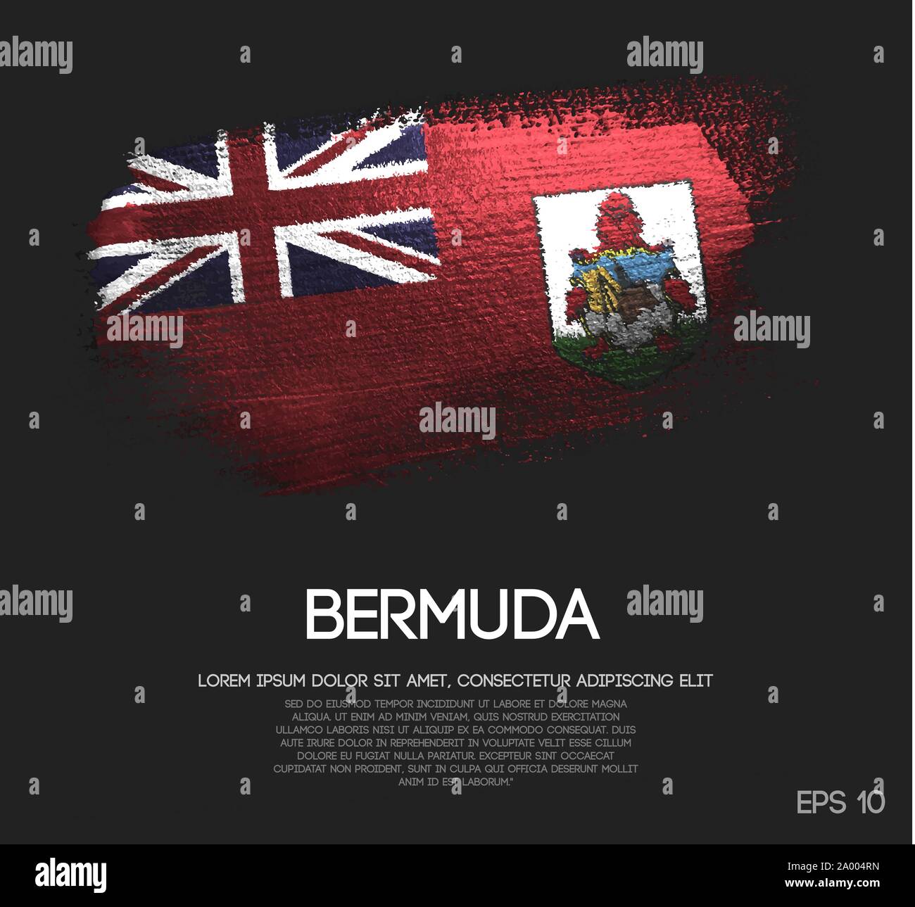 Bermuda Flag Made of Glitter Sparkle Brush Paint Vector Stock Vector ...