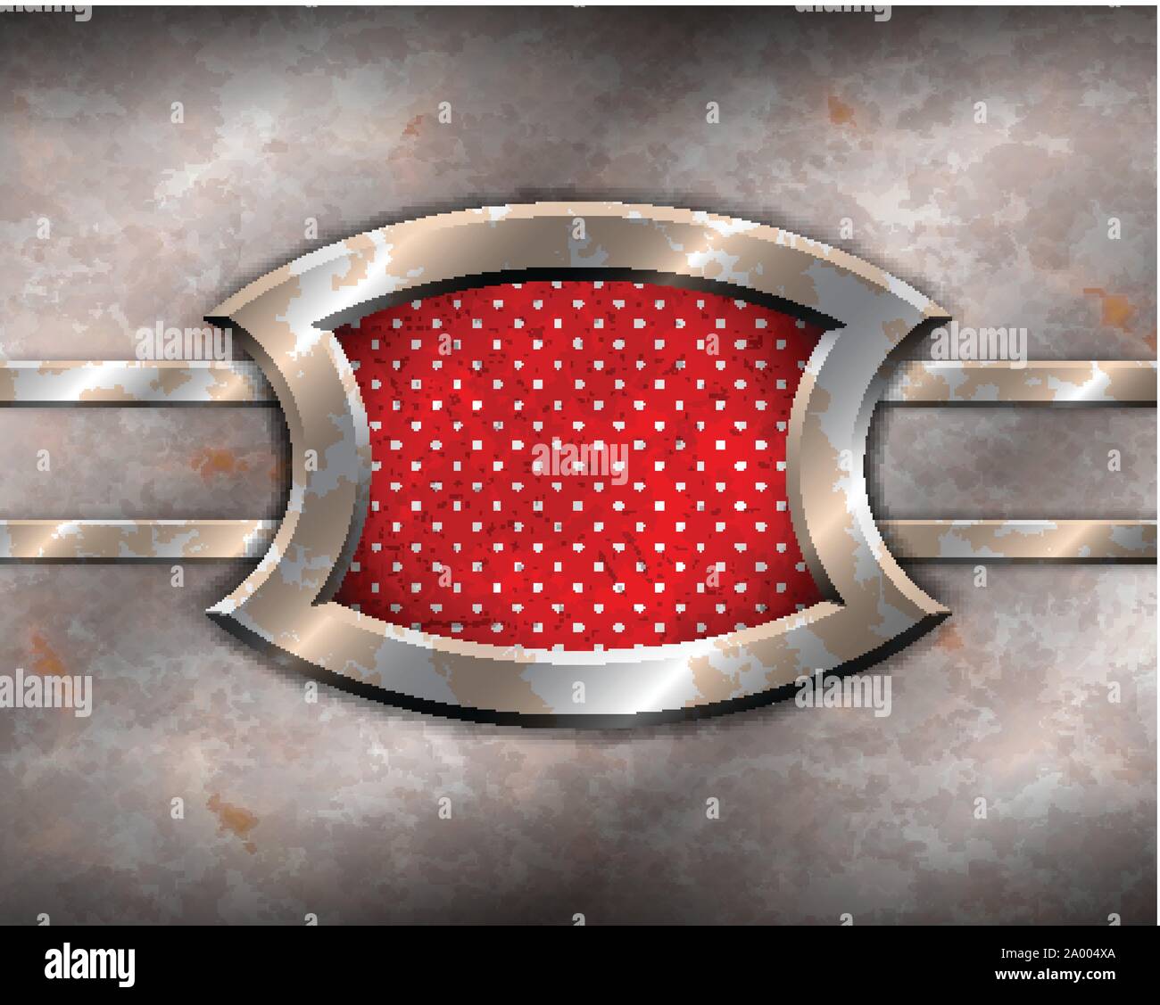 Metal frame with polka dot background Stock Vector Image & Art - Alamy