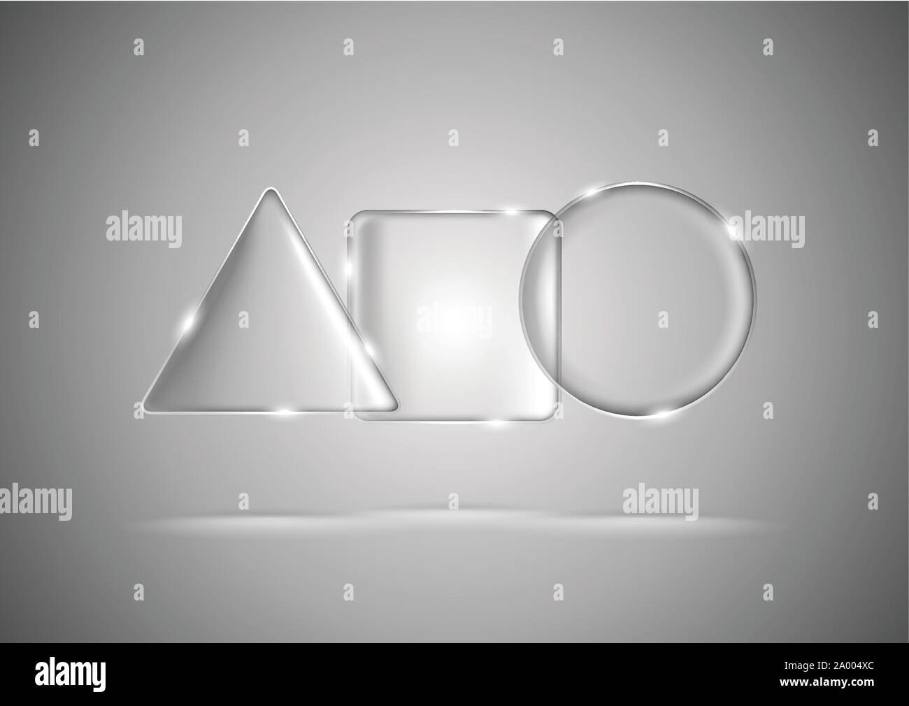 Glass geometric triangle, square and circle Stock Vector Image & Art ...