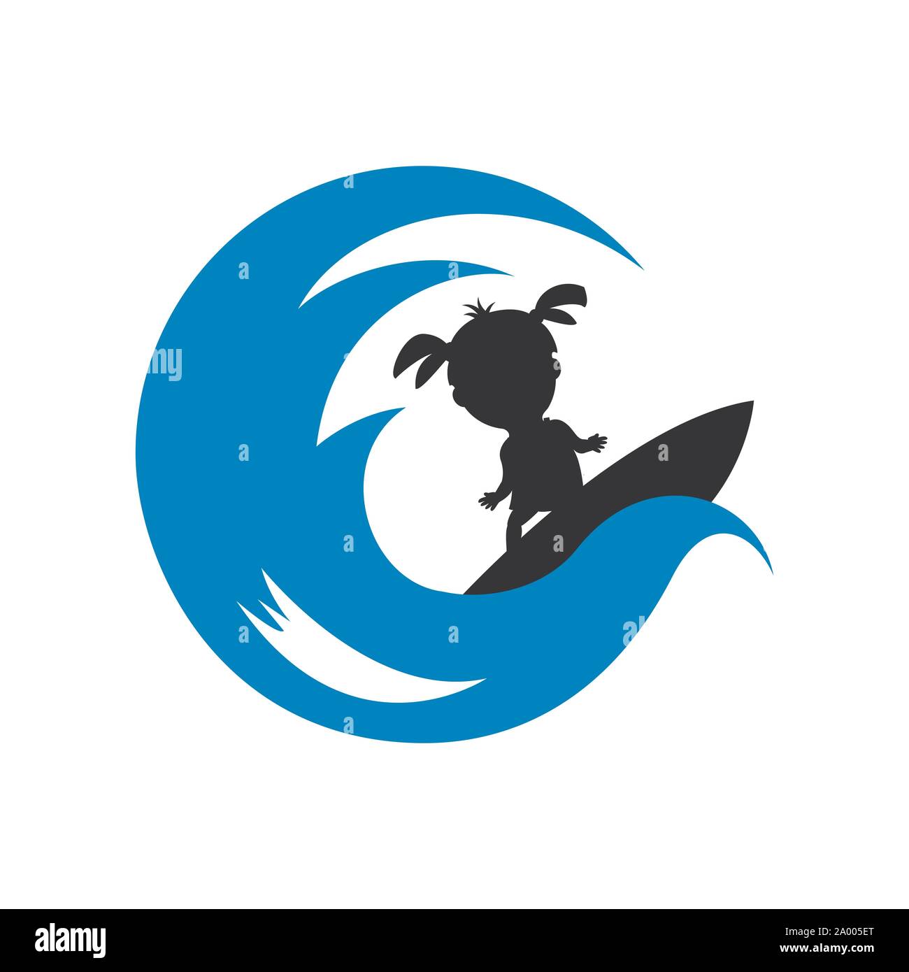 Children wave hello Stock Vector Images - Alamy