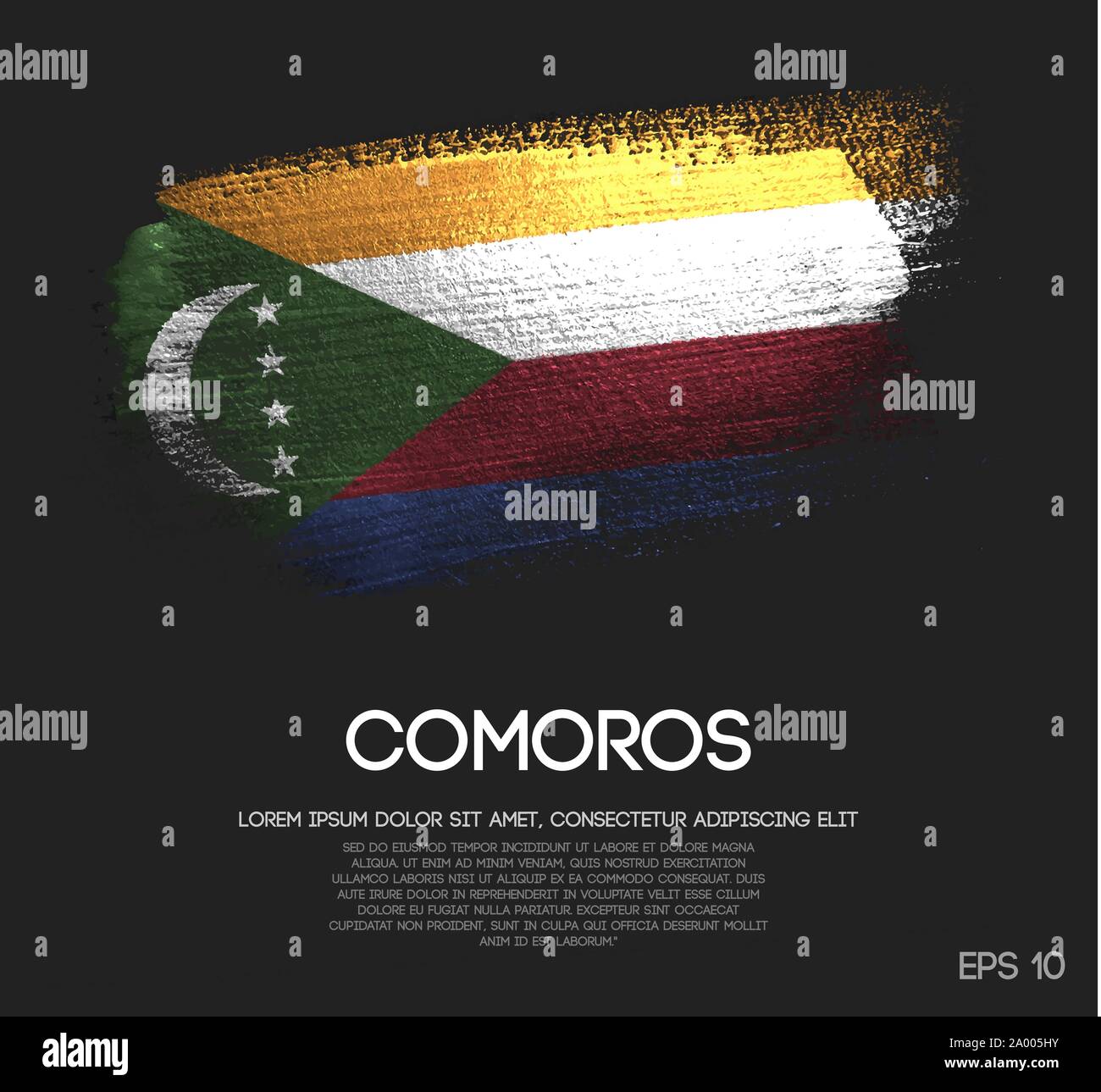 Flag vector nation comoros moroni hi-res stock photography and images ...