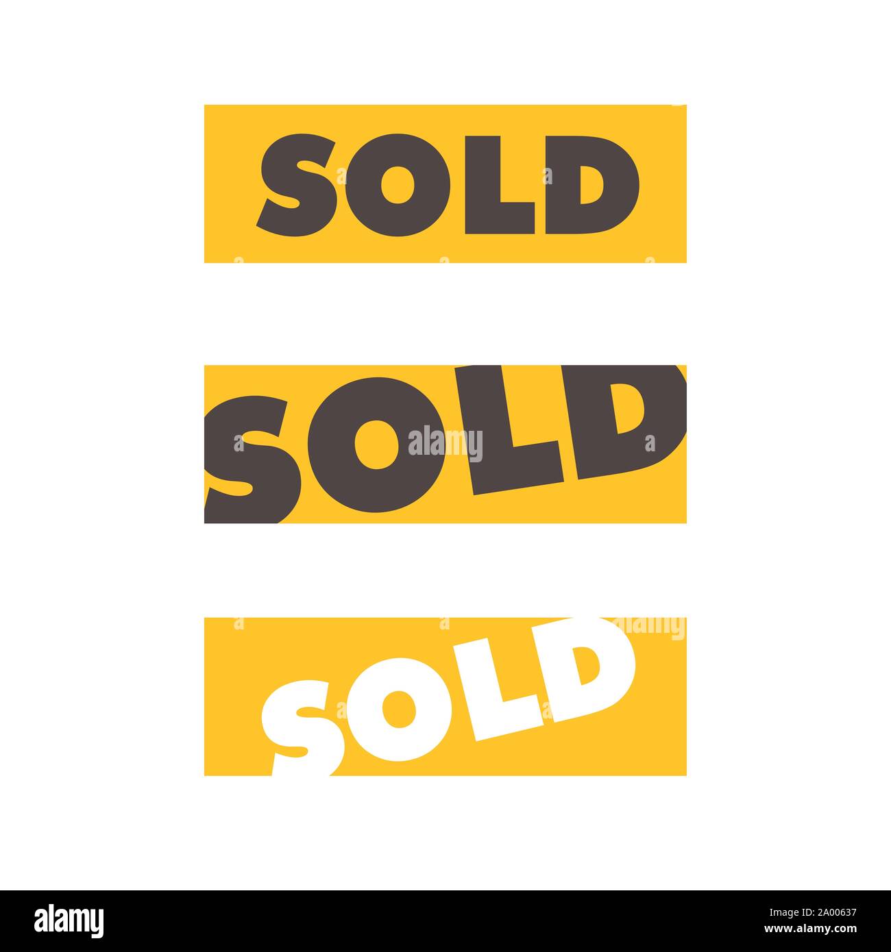 Sold banner hi-res stock photography and images - Alamy