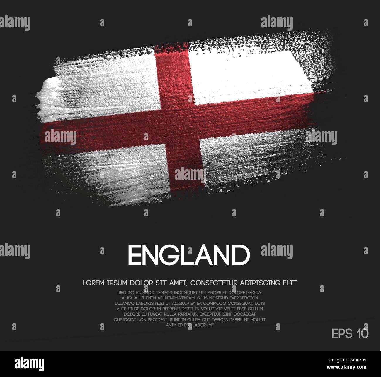 England Flag Made of Glitter Sparkle Brush Paint Vector Stock Vector ...