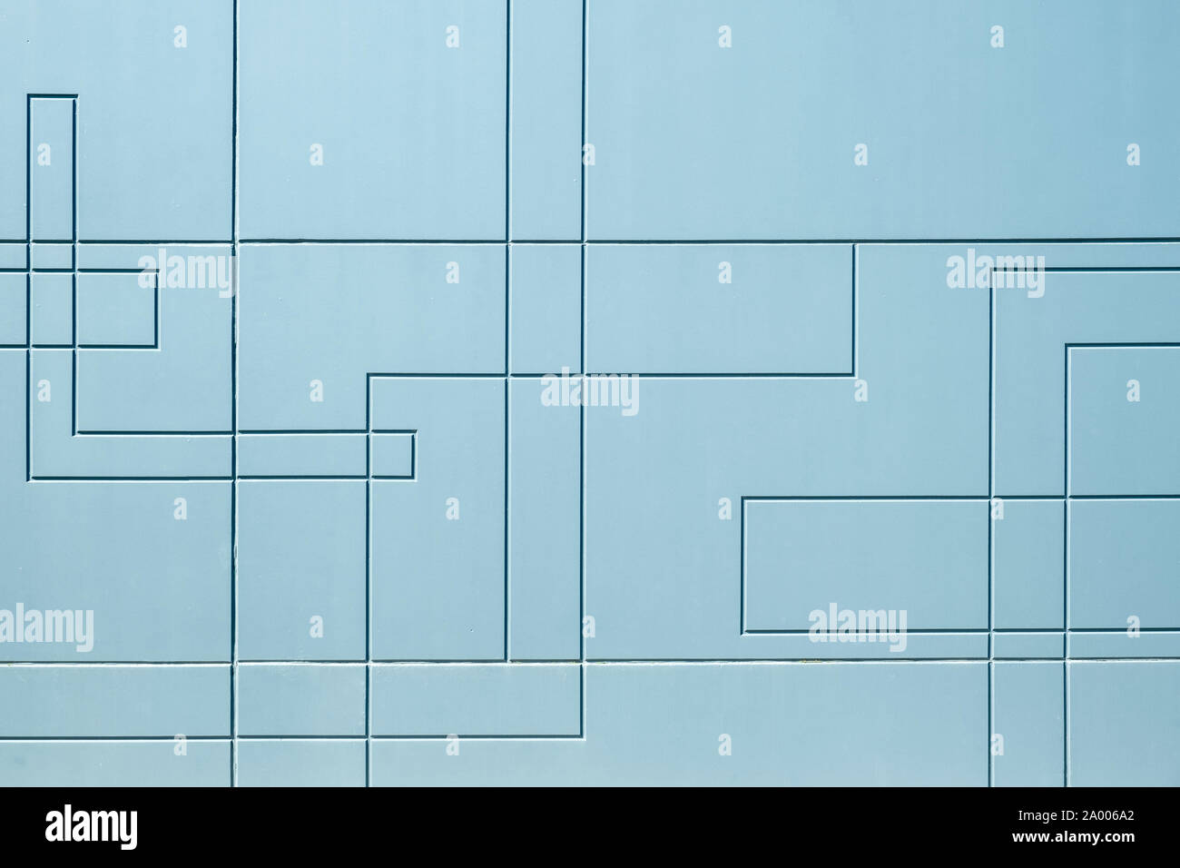 Architecture fragment of concrete wall with geometric lines pattern ...