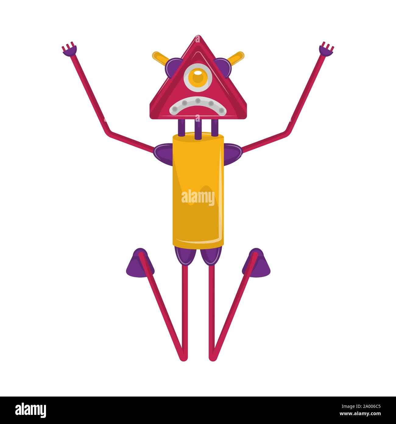 Sad robot toy on a white background - Vector Stock Vector Image & Art ...