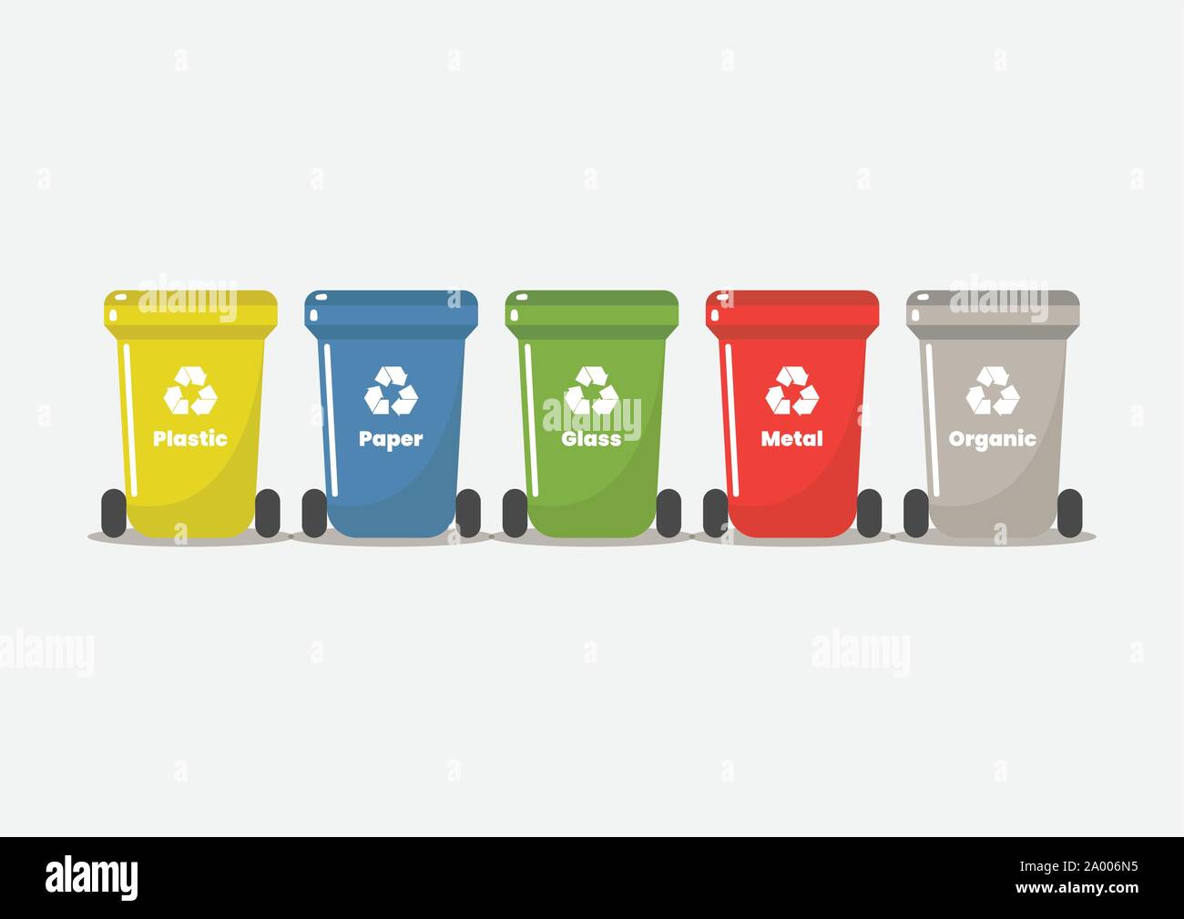 Garbage collection concept flat Stock Vector Images - Alamy