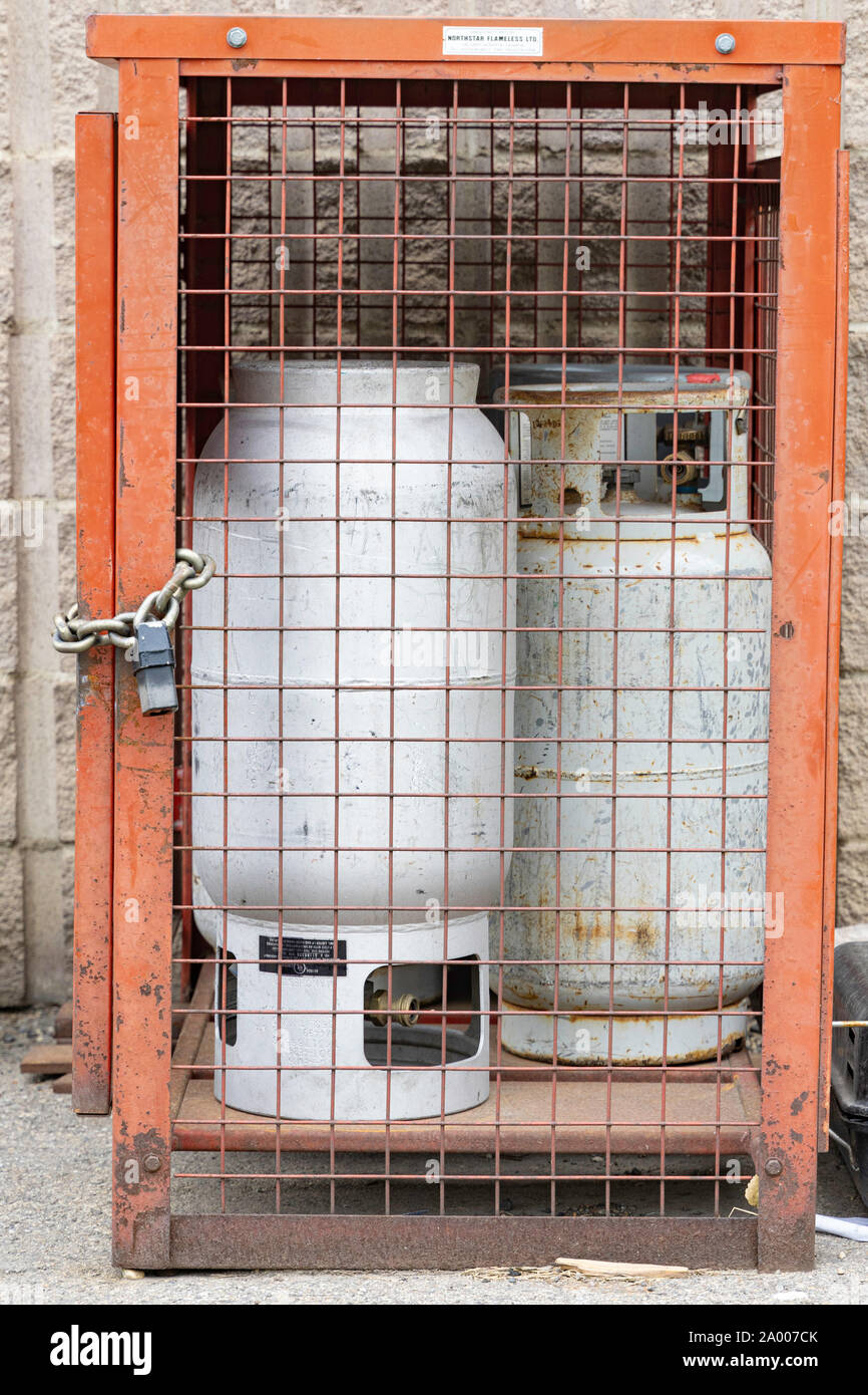 Cylinder storage cage hi-res stock photography and images - Alamy
