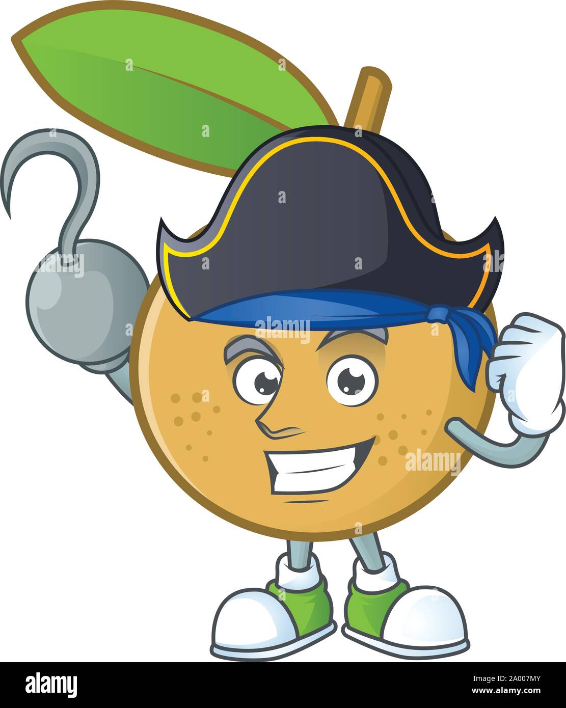 Pirate sweet longan cartoon character cute design Stock Vector Image ...