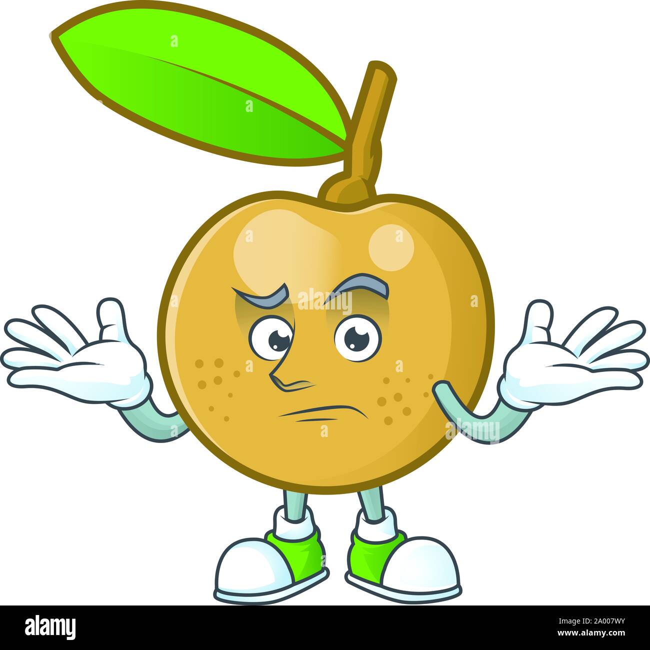 Grinning cute longan fruit cartoon with character mascot Stock Vector ...