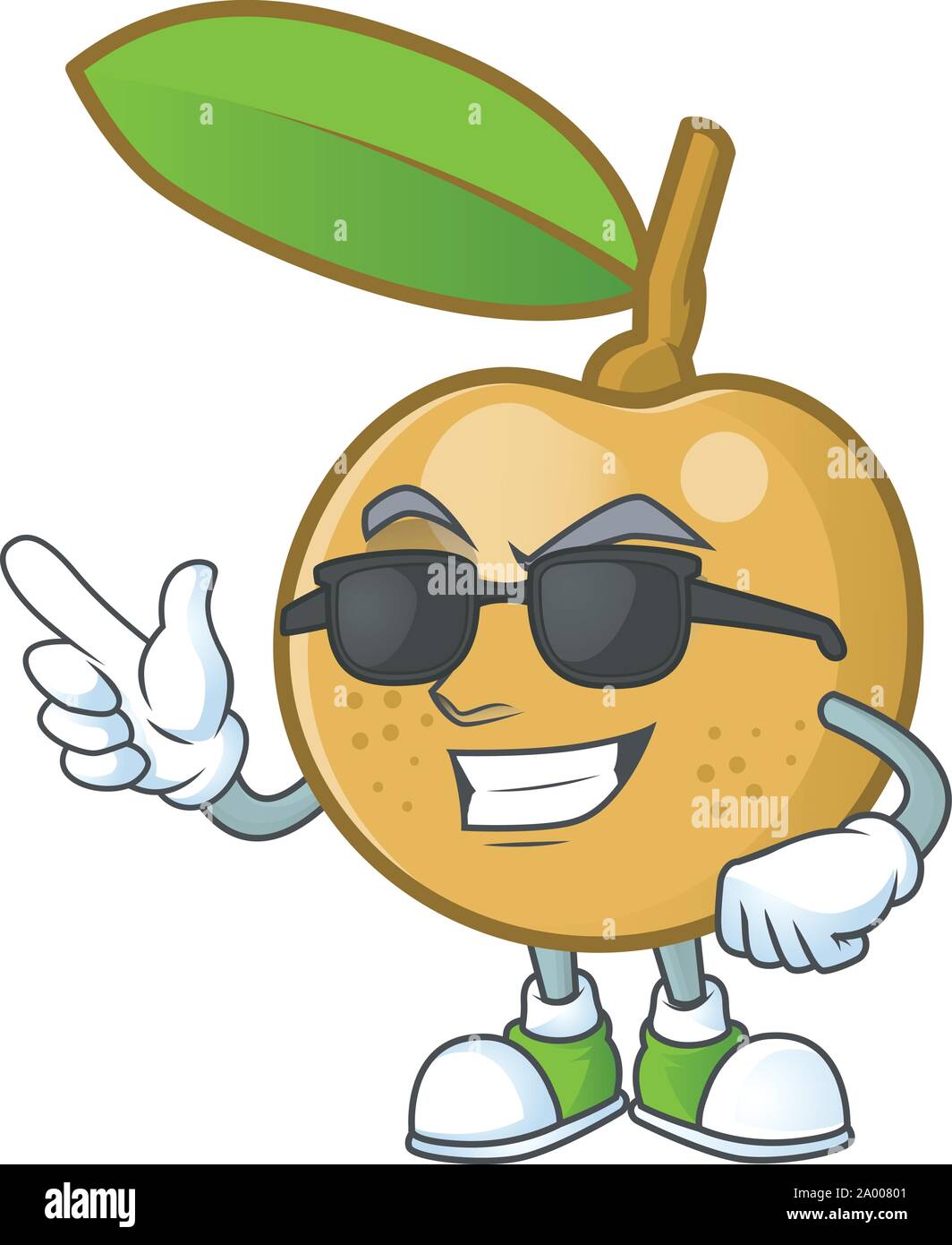 Super cool cute longan fruit cartoon with character mascot Stock Vector ...