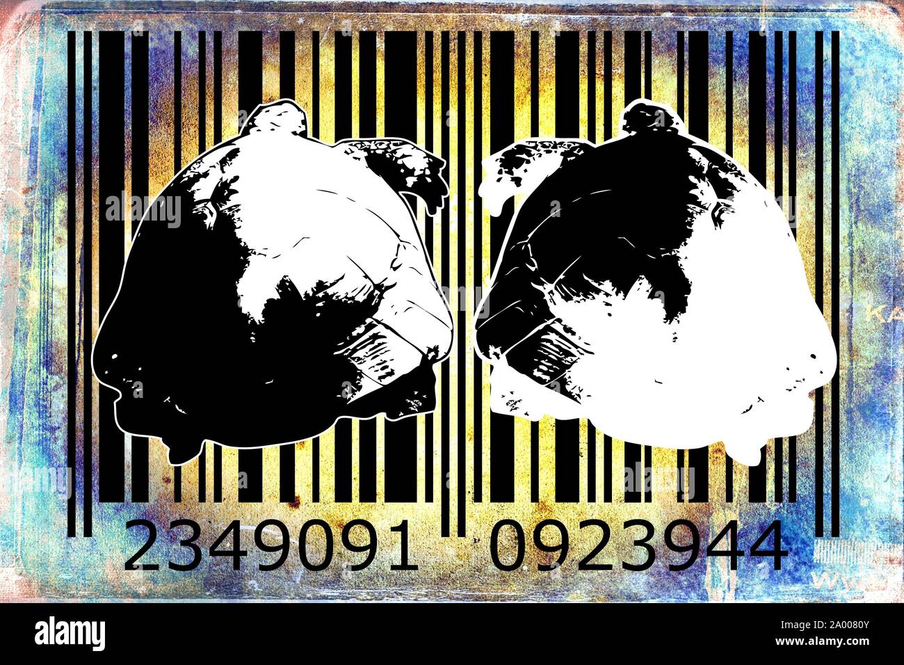 barcode design art idea Stock Photo - Alamy