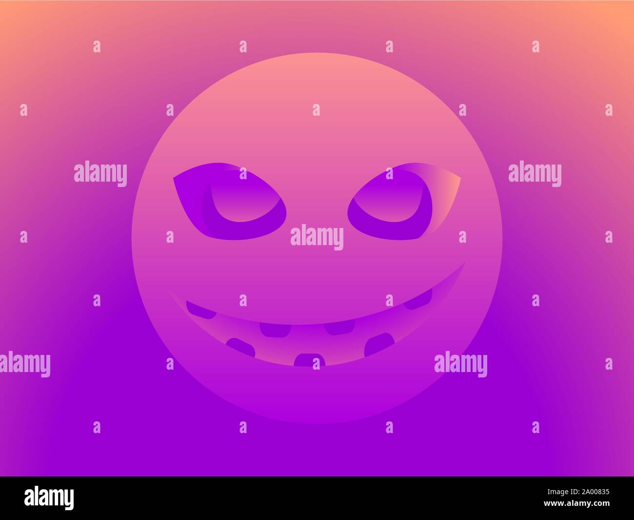 Scary face. Evil scary eyes. Gradient background. Halloween element for ...