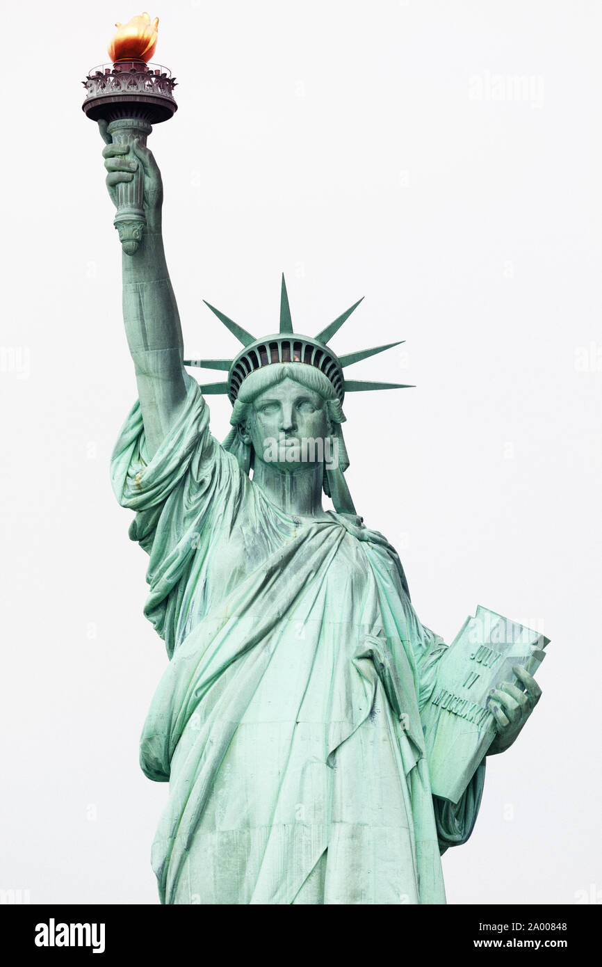 The Statue of Liberty is a colossal neoclassical sculpture on Liberty ...