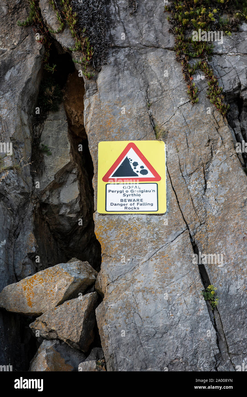 Danger of falling rocks hi-res stock photography and images - Alamy